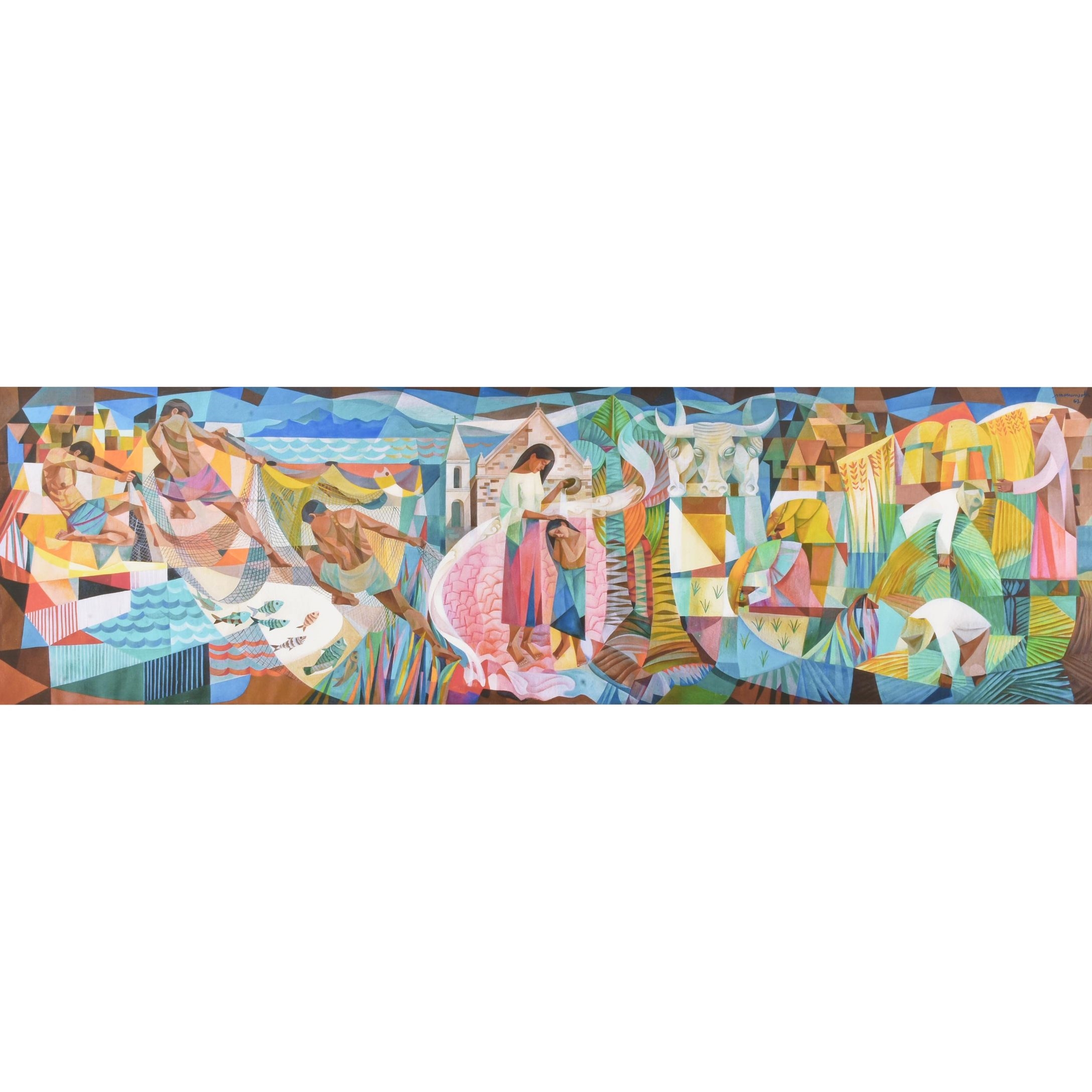 Vicente Manansala | Masaganang Ani (From the IRRI mural series) (2014 ...