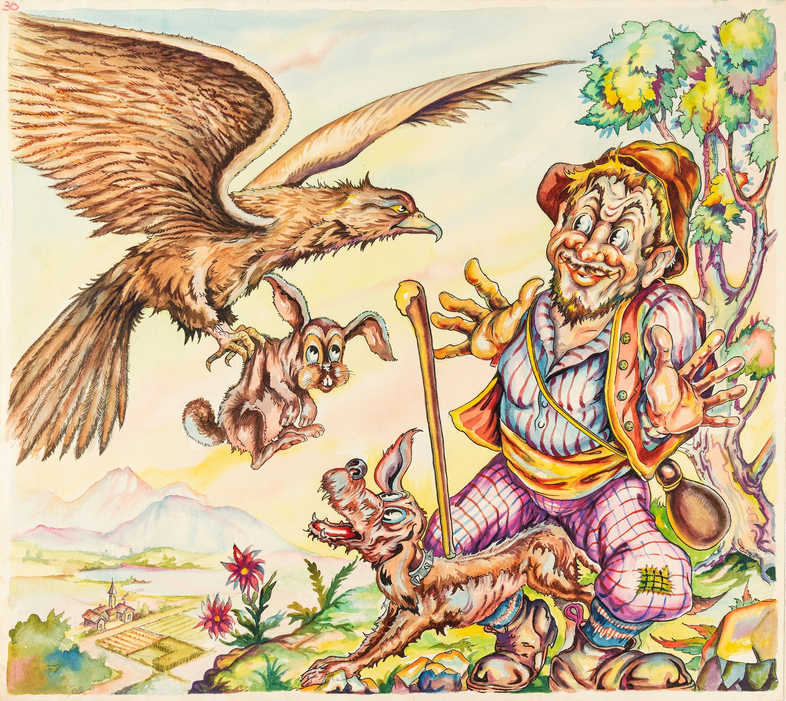 L. Lucchetti | Aesopian Fables - The Shepherd and the Eagle (50s ...