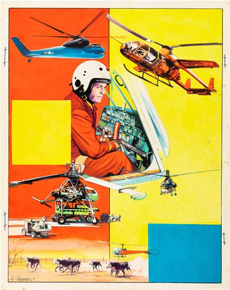 Kurt Caesar | Elicotteri da tavolo - Il Vittorioso n. 9 (1957) | MutualArt