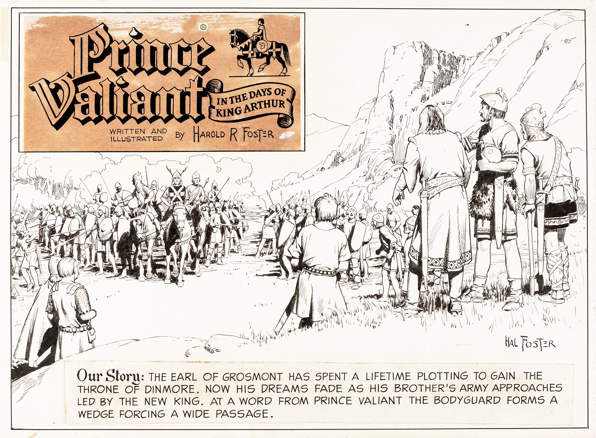 Hal Foster | Prince Valiant - A King Earns a Throne (1967) | MutualArt