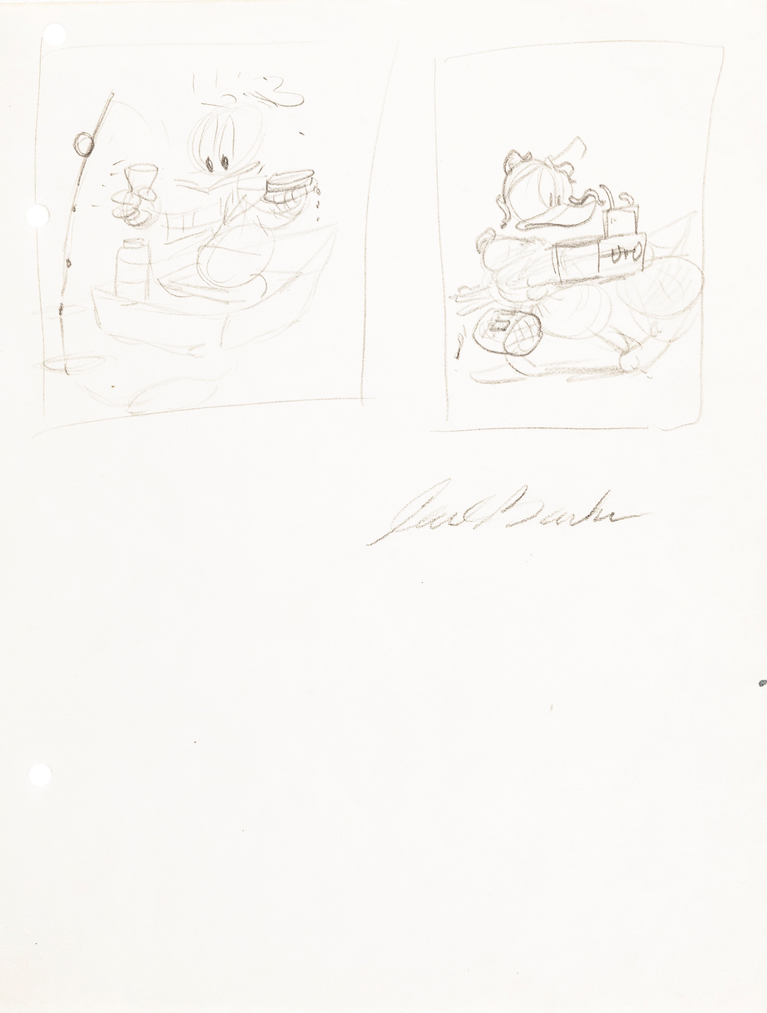 Carl Barks | Donald Duck camping (70s) | MutualArt