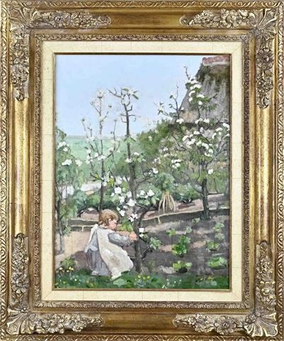 Edzard Koning | Meisje bij fruitbomen | MutualArt