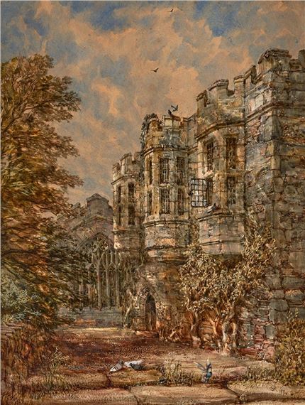 Samuel Rayner | Haddon Hall from the Garden (1874) | MutualArt