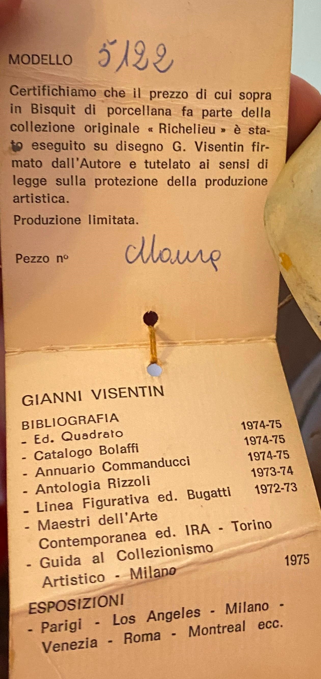 Gianni Visentin | Figure of Girl with Scarf on timber plinth | MutualArt