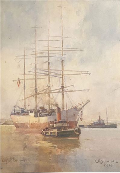 Charles Tindall | Charles Ephraim Smith Tindall, Scotland, Australia (1863-1951), To Load Wheat ...