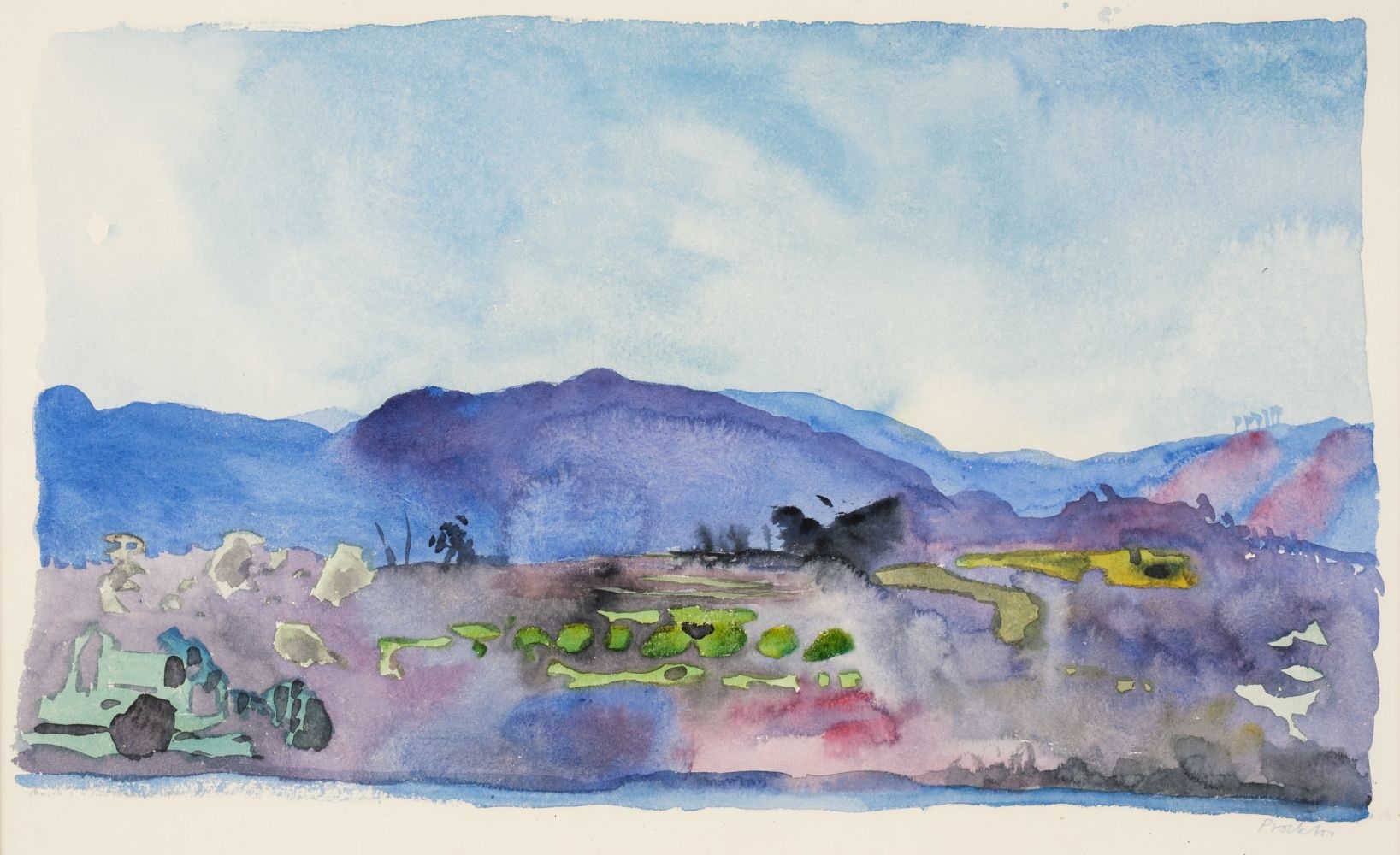 Patrick Procktor | Coastal Mediterranean Landscape | MutualArt