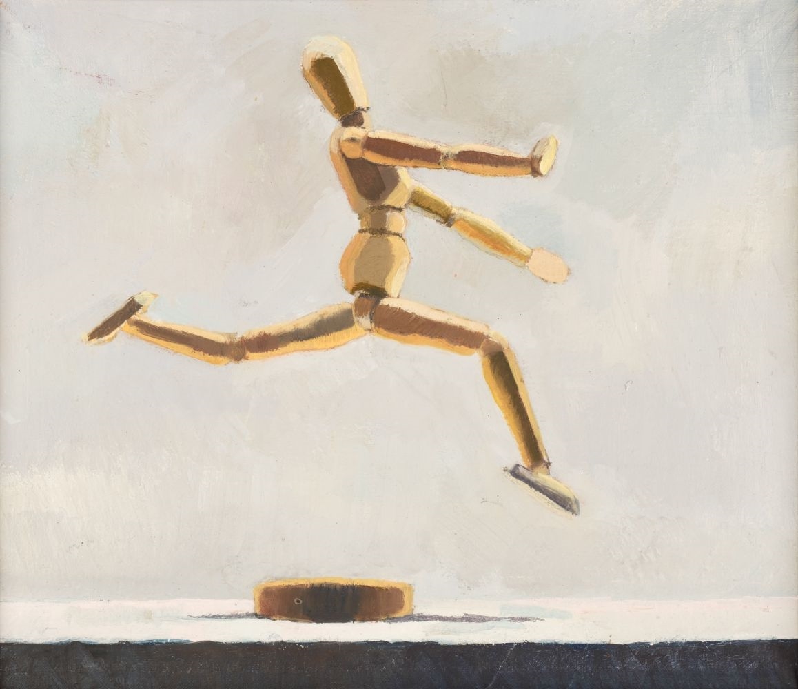 Nancy Cadogan | Leaping Artist's Mannequn (2002) | MutualArt