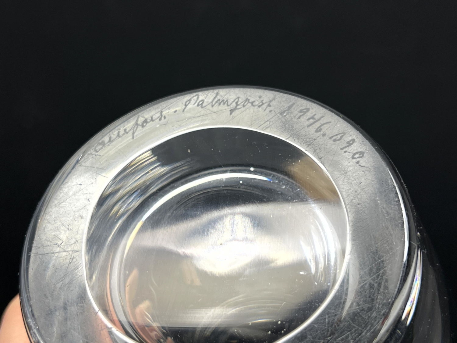 Orrefors | ORREFORS Palmquist Palmqvist Art Glass Vase 1946. Etched ...