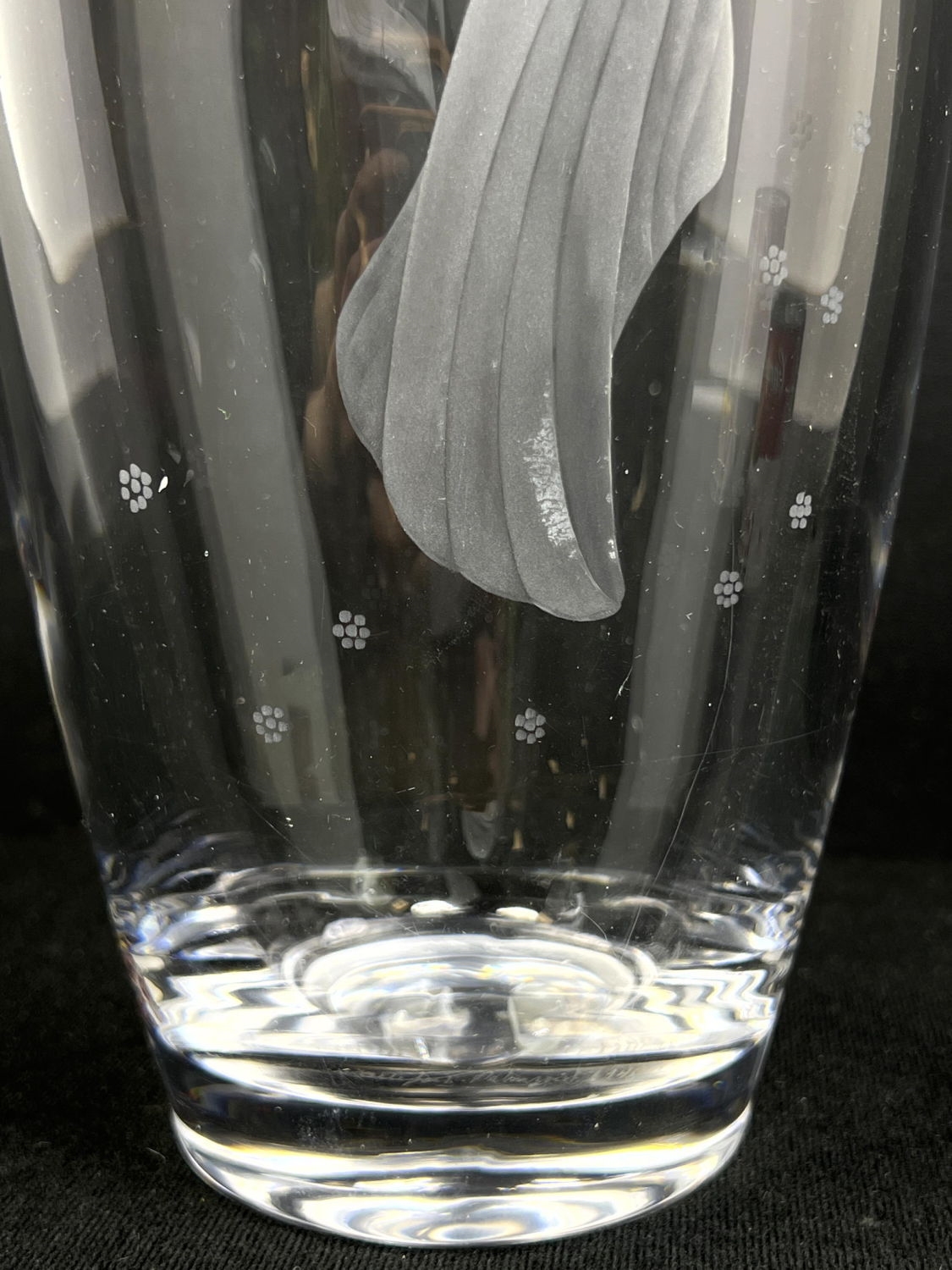 Orrefors | ORREFORS Palmquist Palmqvist Art Glass Vase 1946. Etched ...