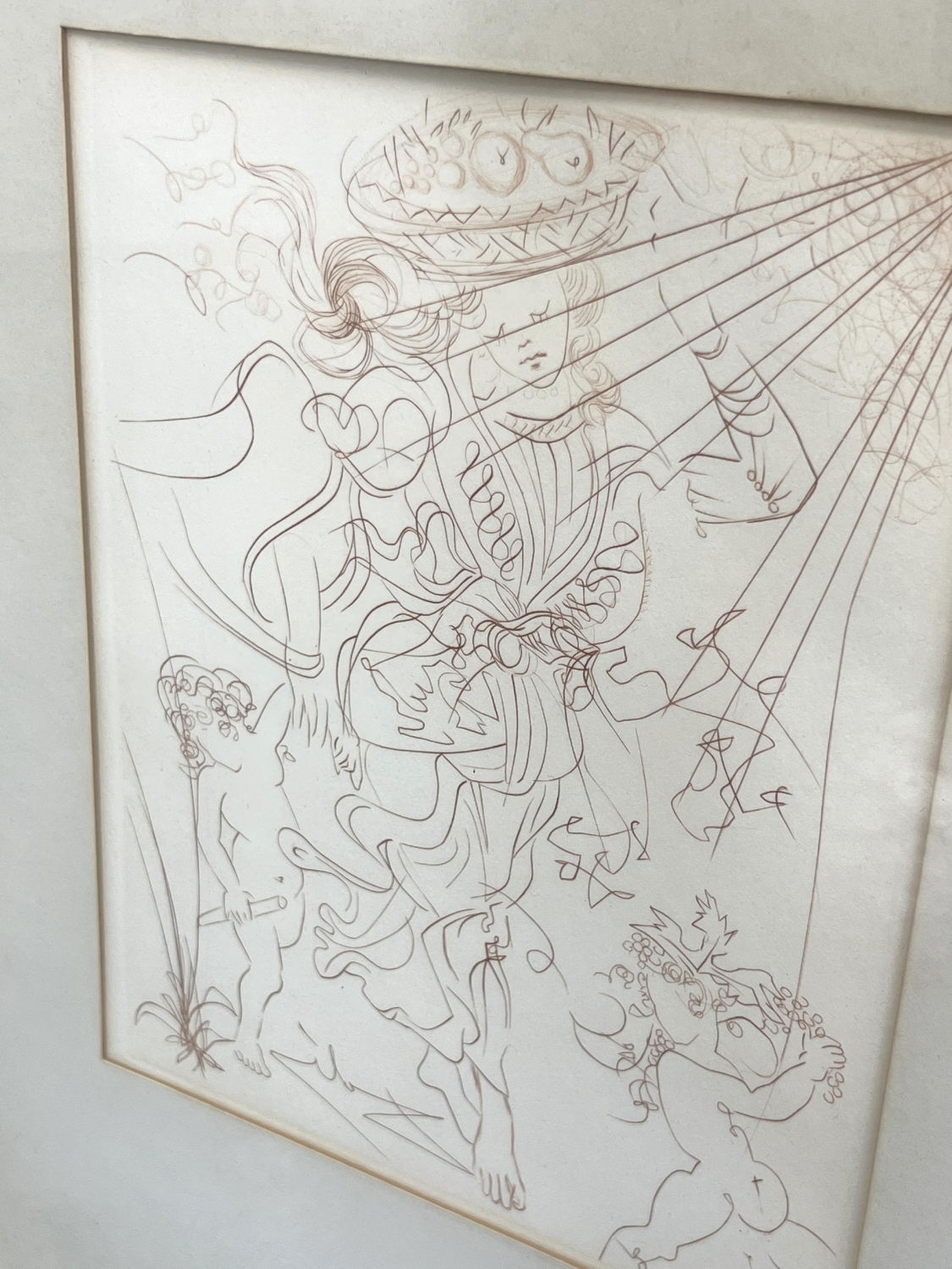 Salvador Dalí | Salvador Dali Etching Print. Woman with fruit basket ...