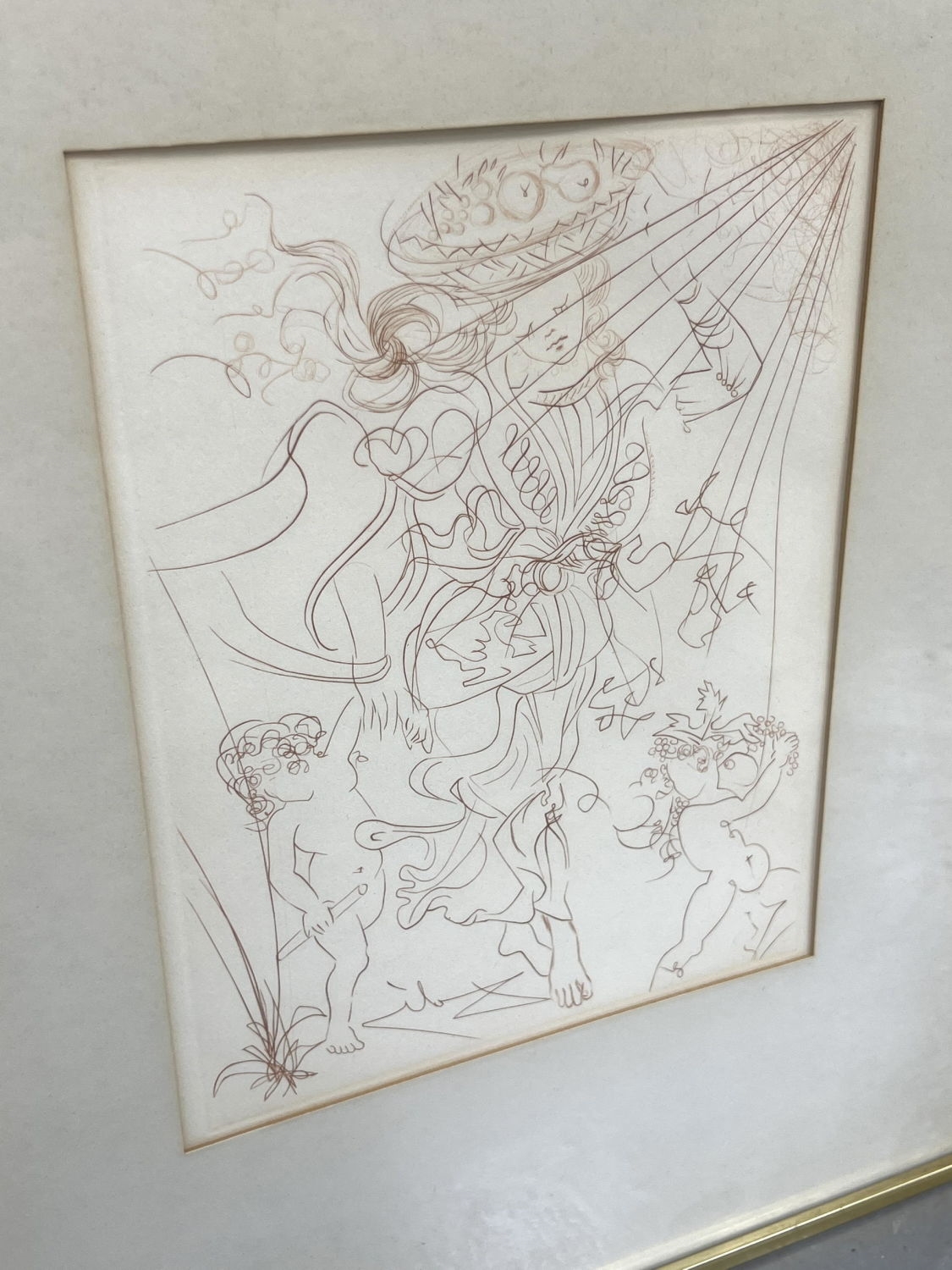 Salvador Dalí | Salvador Dali Etching Print. Woman with fruit basket ...