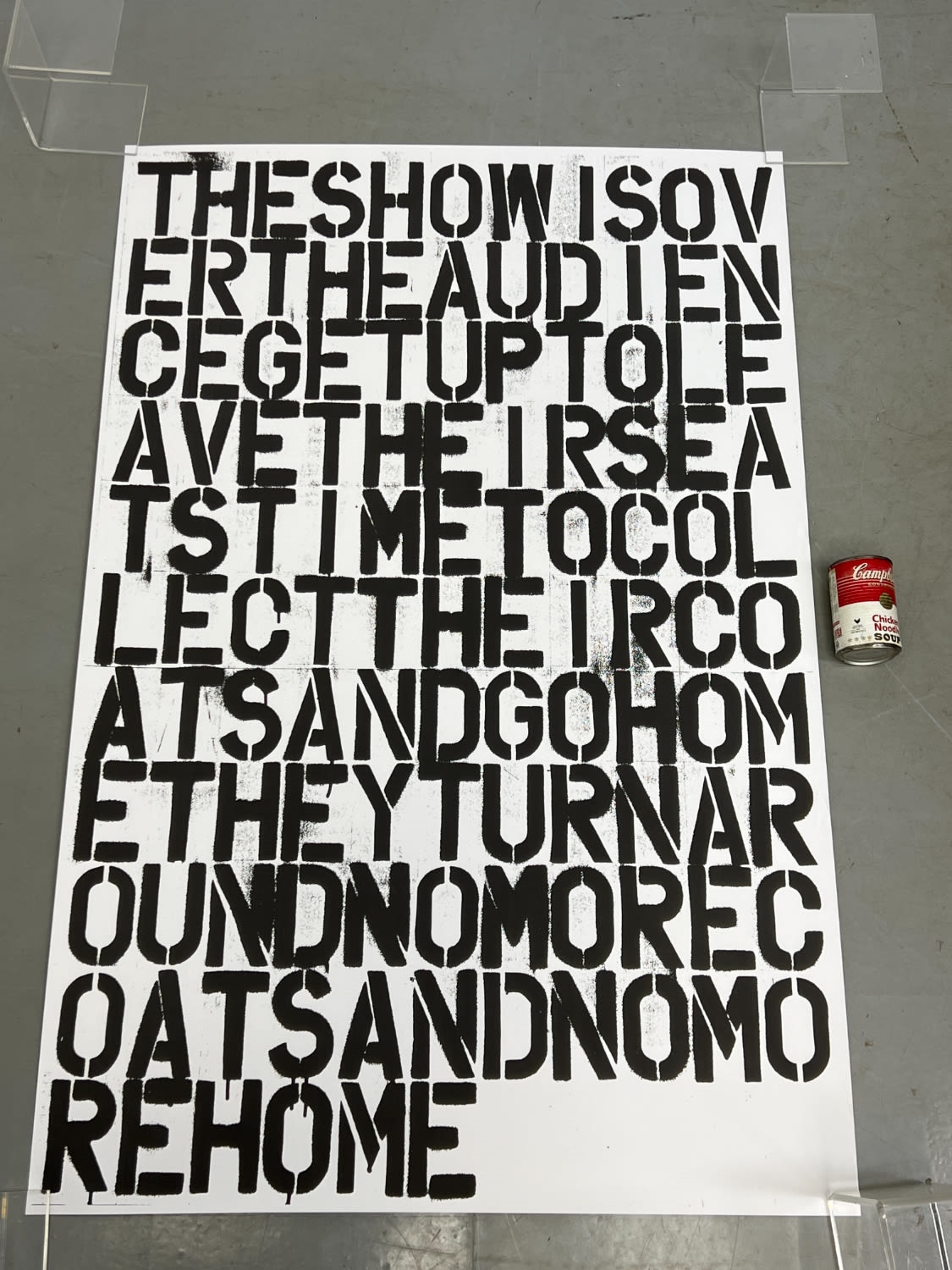 Christopher Wool | Christopher Wool Felix Gonzalez- Torres. Unsigned. Stenciled Text on P ...