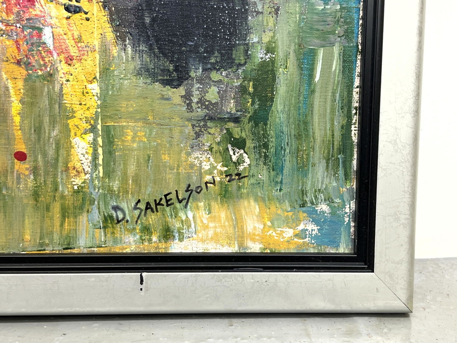 DENNIS SAKELSON | DENNIS SAKELSON Modernist Abstract Painting. Acrylic ...