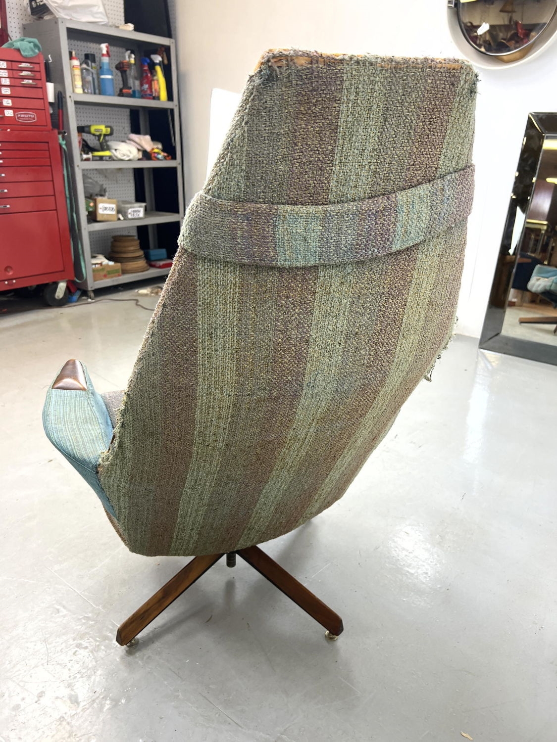 Adrian Pearsall | ADRIAN PEARSALL Tall Back Lounge Chair. Walnut Arm ...