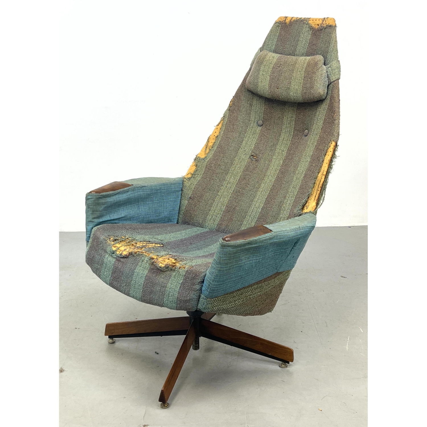 Adrian Pearsall | ADRIAN PEARSALL Tall Back Lounge Chair. Walnut Arm ...
