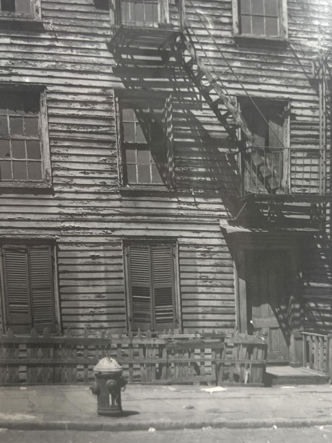 Richard C. Miller | Wood Siding Three Story House with Fire Escape ...