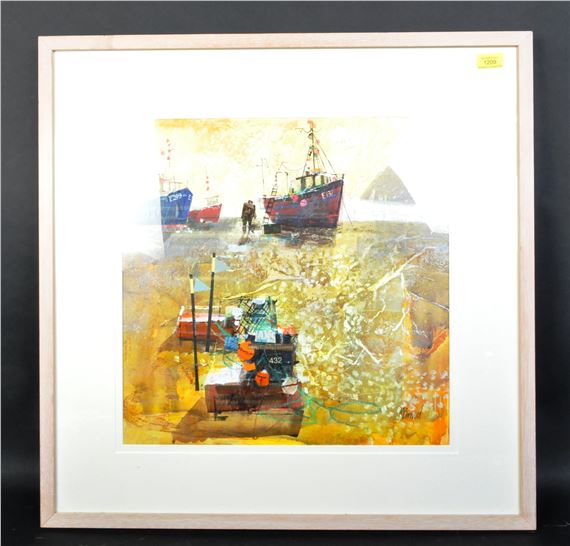 Mike Bernard | Mike Bernard (1957-) Beer Beach - A contemporary mixed ...