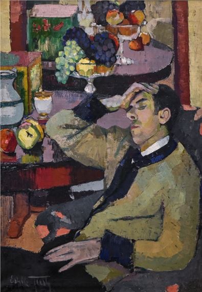Estelle Juste | Portrait of the painter Philibert Cockx | MutualArt