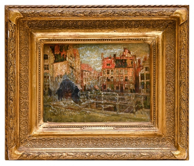 George Hendrik Breitner | View of a canal in Amsterdam | MutualArt