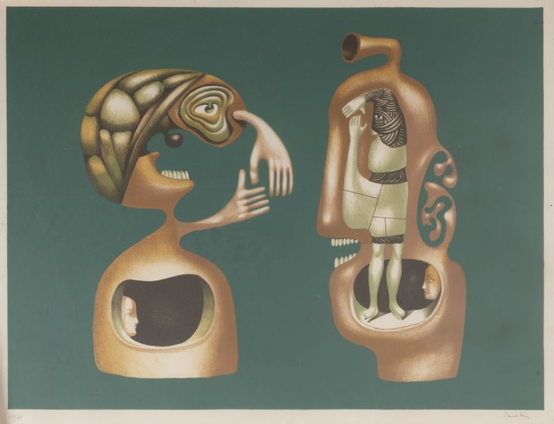 Jules Perahim | Hug and Dialogue. (1972) | MutualArt