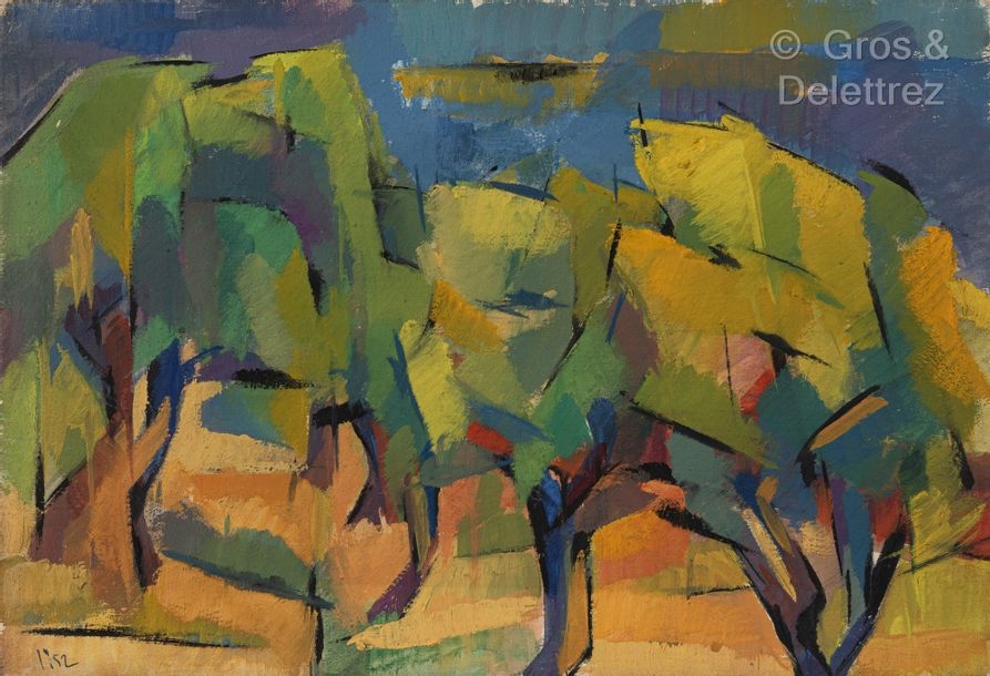 Claude Vallet | Cubist landscapes of Provence (1952) | MutualArt