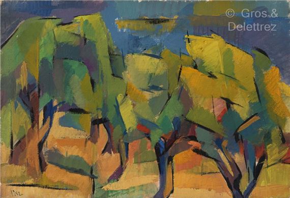 Claude Vallet | Cubist landscapes of Provence (1952) | MutualArt