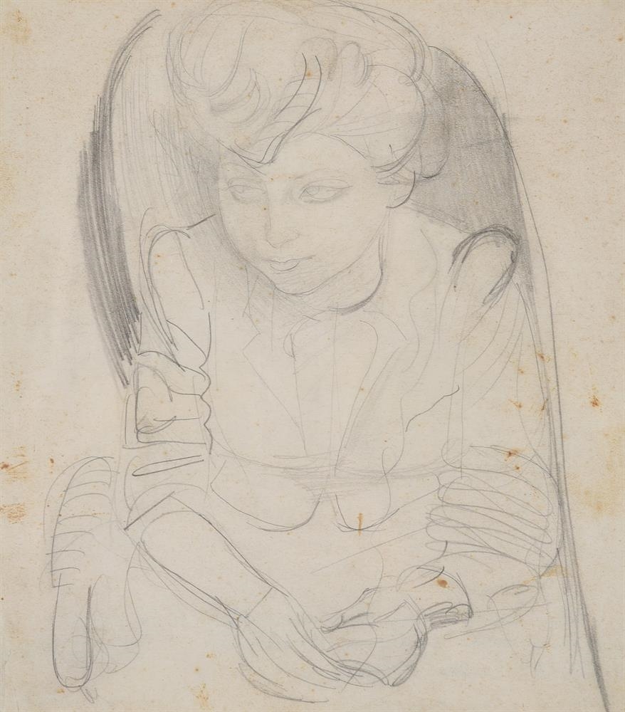 Robert Colquhoun | PORTRAIT OF A SEATED GIRL (1945) | MutualArt