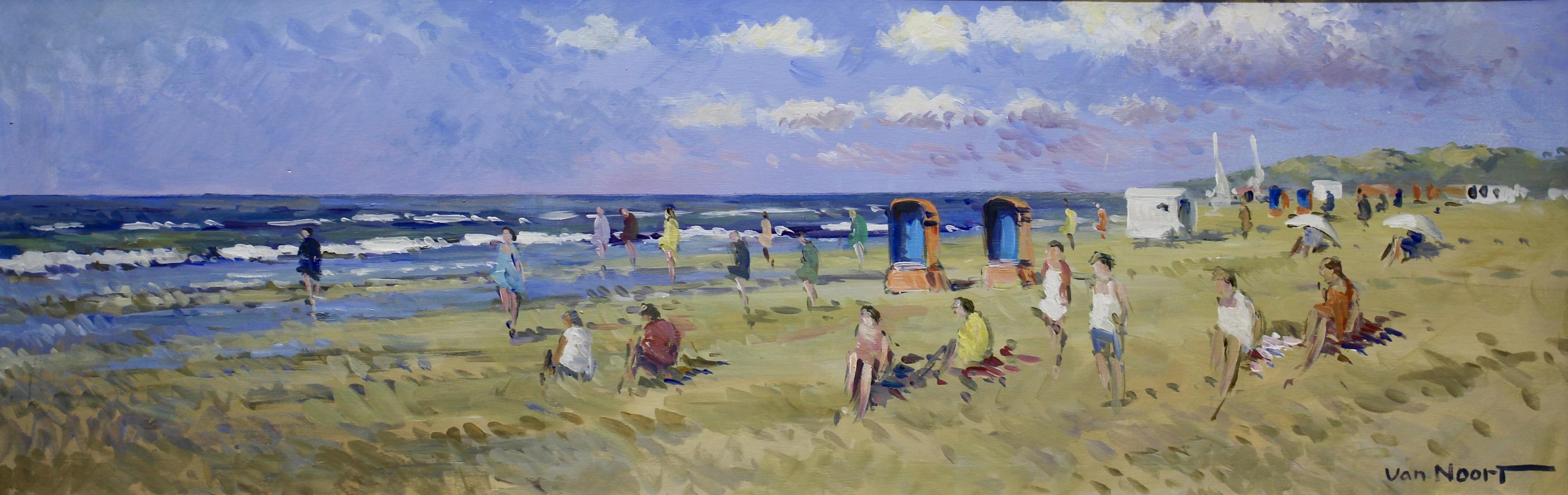 Alexander Noort | Een dagje aan het strand, Zandvoort | MutualArt