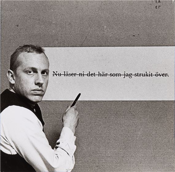 Carl Fredrik Reuterswärd | Nu läser ni det här som jag strukit över ...