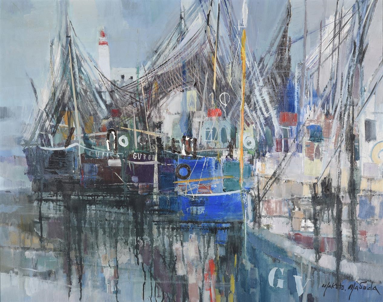 Makoto Masuda | BOATS IN THE HARBOUR | MutualArt