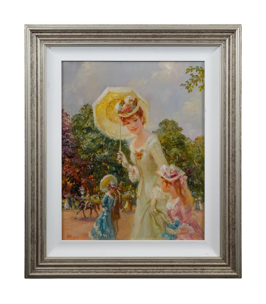 John Frederick Lloyd Strevens | SUMMER PROMENADE WITH MOTHER | MutualArt