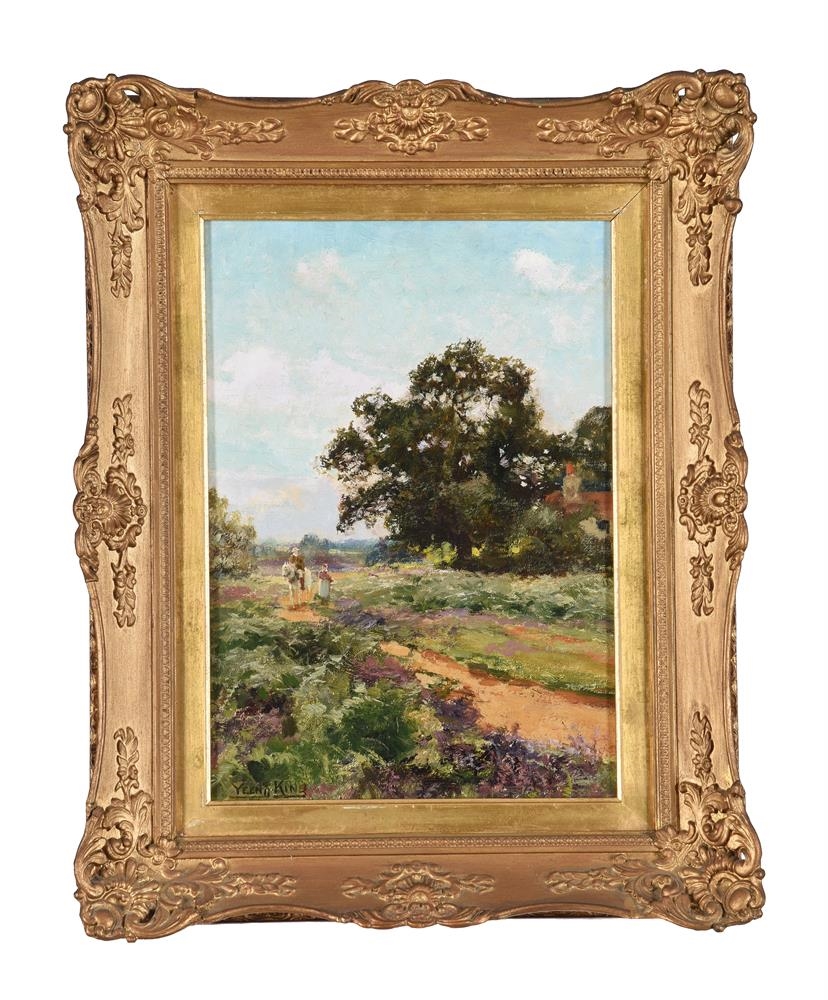 John Henry Yeend King | A LANDSCAPE WITH GRAZING CATTLE AND A COTTAGE ...