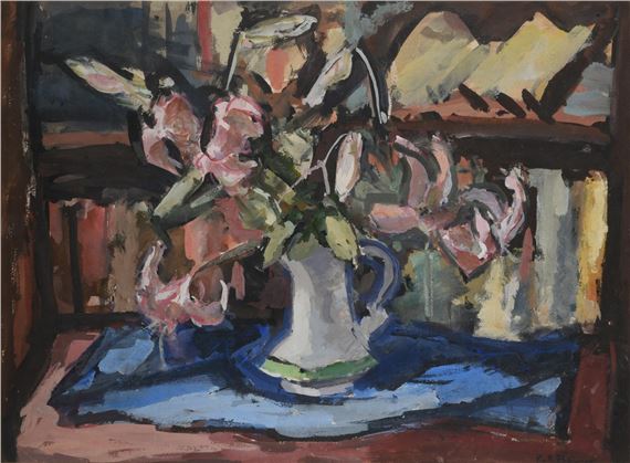 Keith Stuart Baynes | STILL LIFE - JUG OF FLOWERS | MutualArt