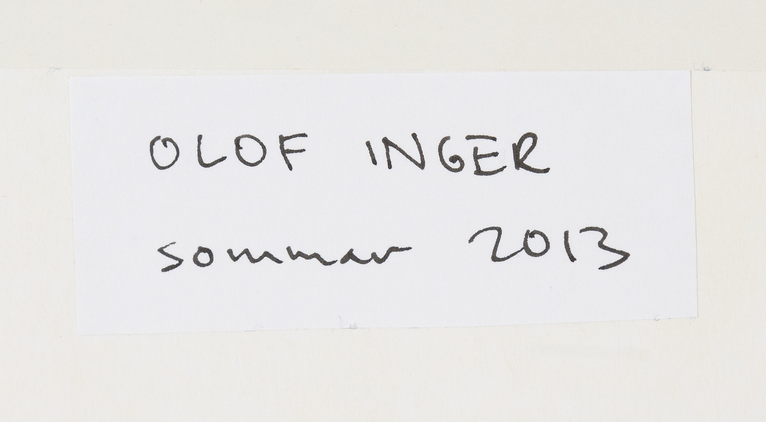Olof Inger | Sub nivå (2013) | MutualArt