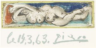 Pablo Picasso | Femme Nue Couchee (1963) | MutualArt