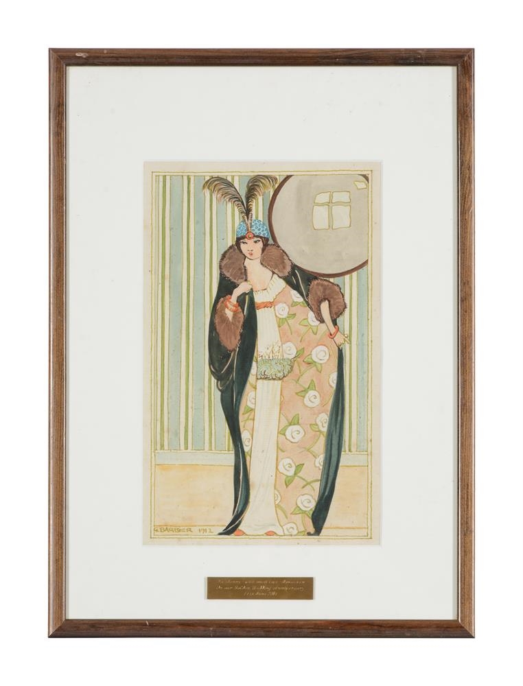 Georges Barbier | POIRET EVENING DRESS AND COAT (1912) | MutualArt