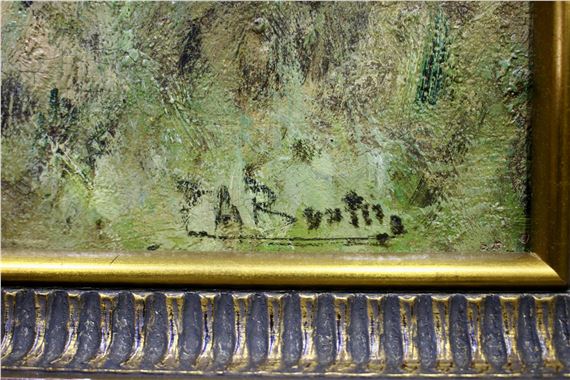 Piet Bouter | Herder met kudde schapen voor de stal | MutualArt