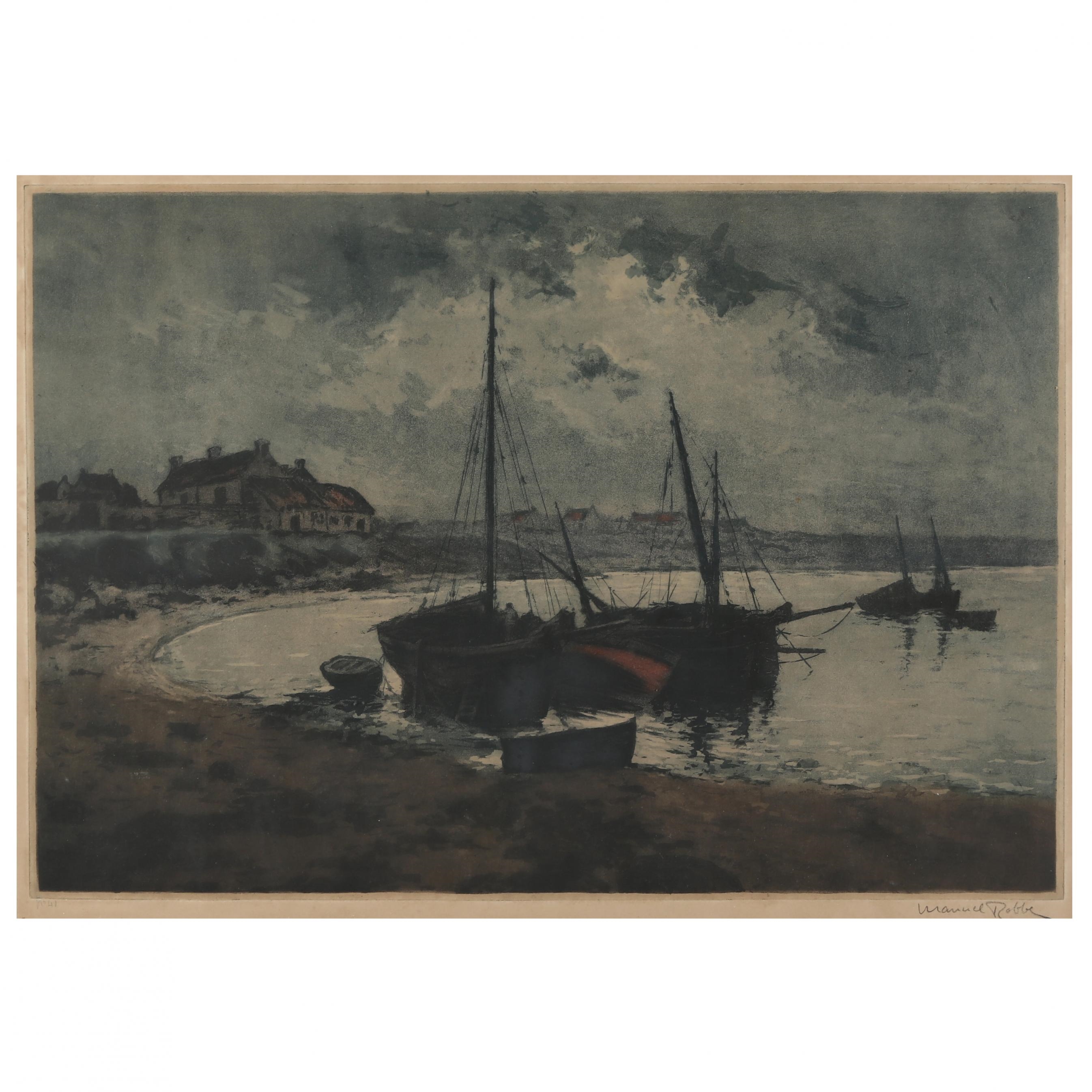 Manuel Robbe | Harbor Scene | MutualArt