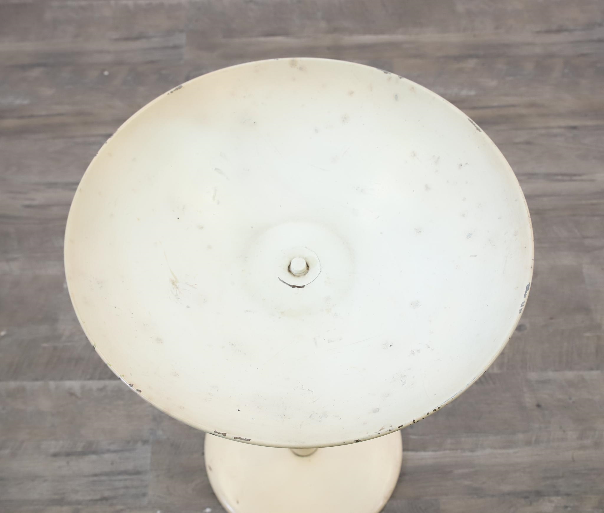 Estelle Laverne | White enameled steel pedestal planter | MutualArt