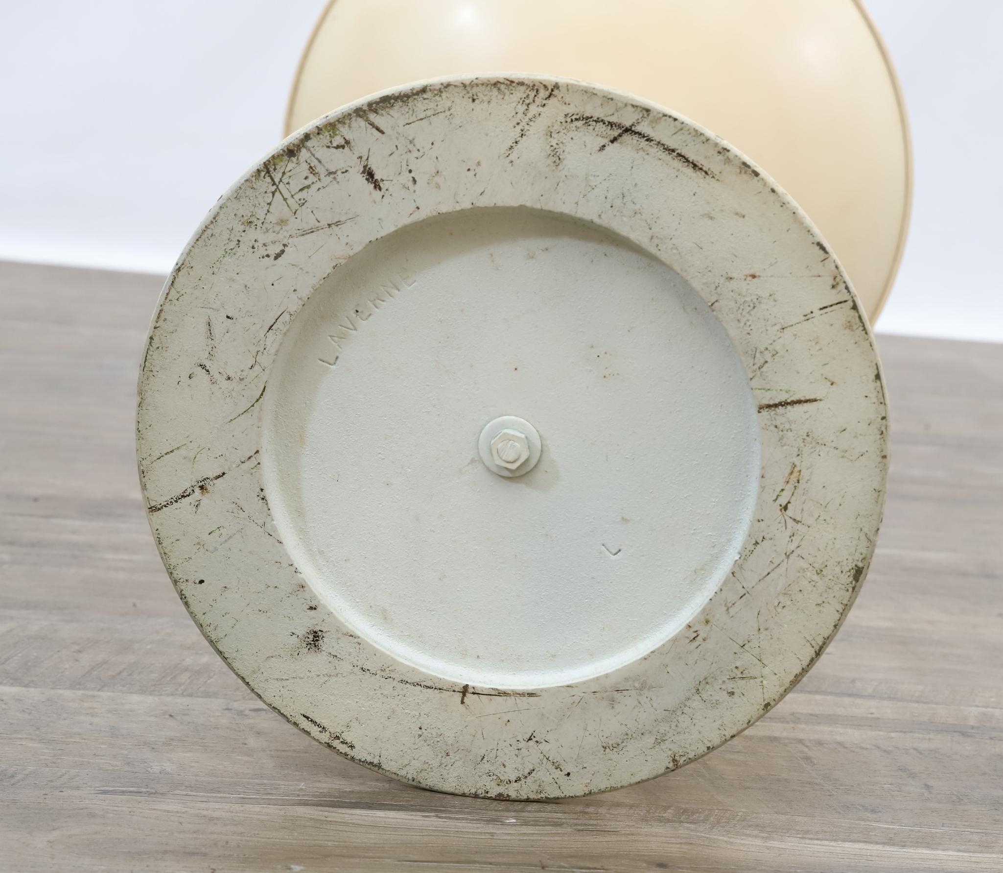 Estelle Laverne | White enameled steel pedestal planter | MutualArt