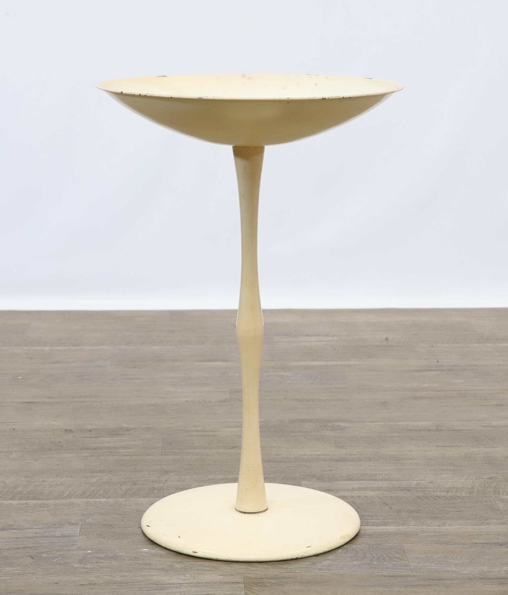 Estelle Laverne | White enameled steel pedestal planter | MutualArt