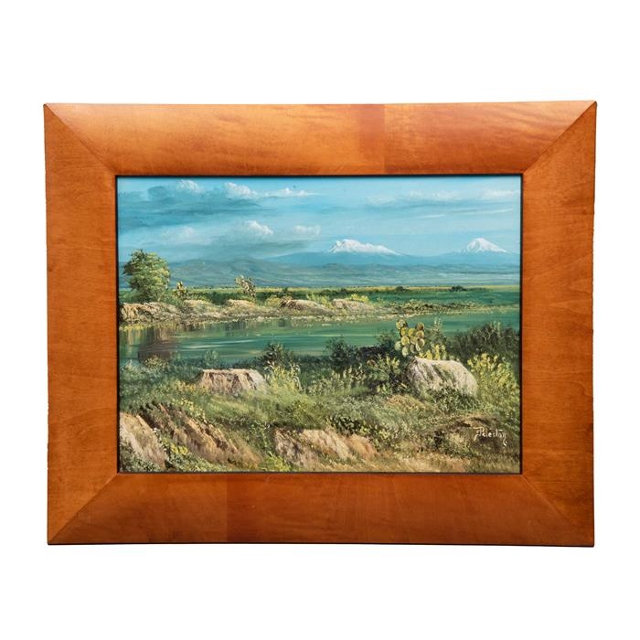 Carlos Pelestor | Paisaje con volcanes | MutualArt