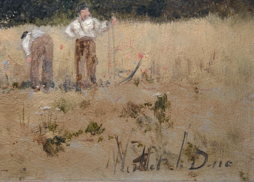 Victor Viollet-le-Duc | Three men in a field. (1848) | MutualArt