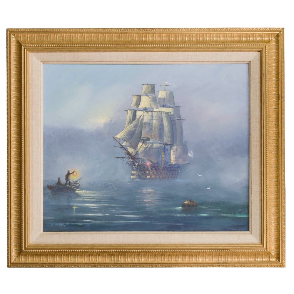 Michael James Whitehand | depiction of a maritime battle between ...