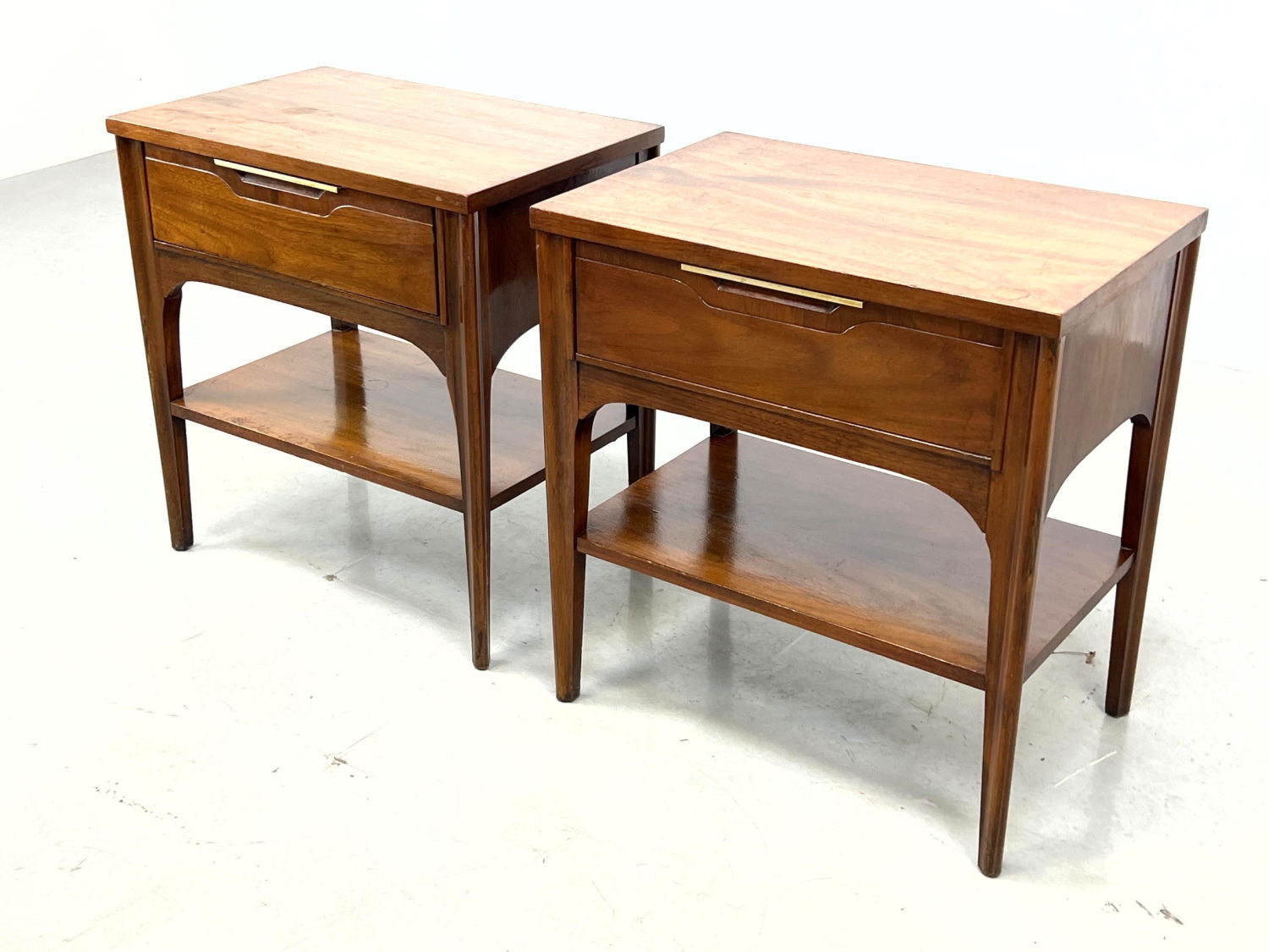 Kent Coffey | Pr KENT COFFEY American Modern Walnut Night Stands ...