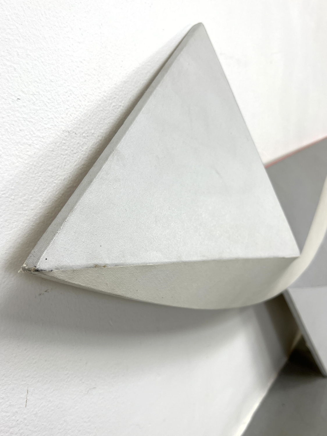 John Zaccheo | JOHN ZACCHEO Shaped Stretched Canvas Painting. Neutral ...