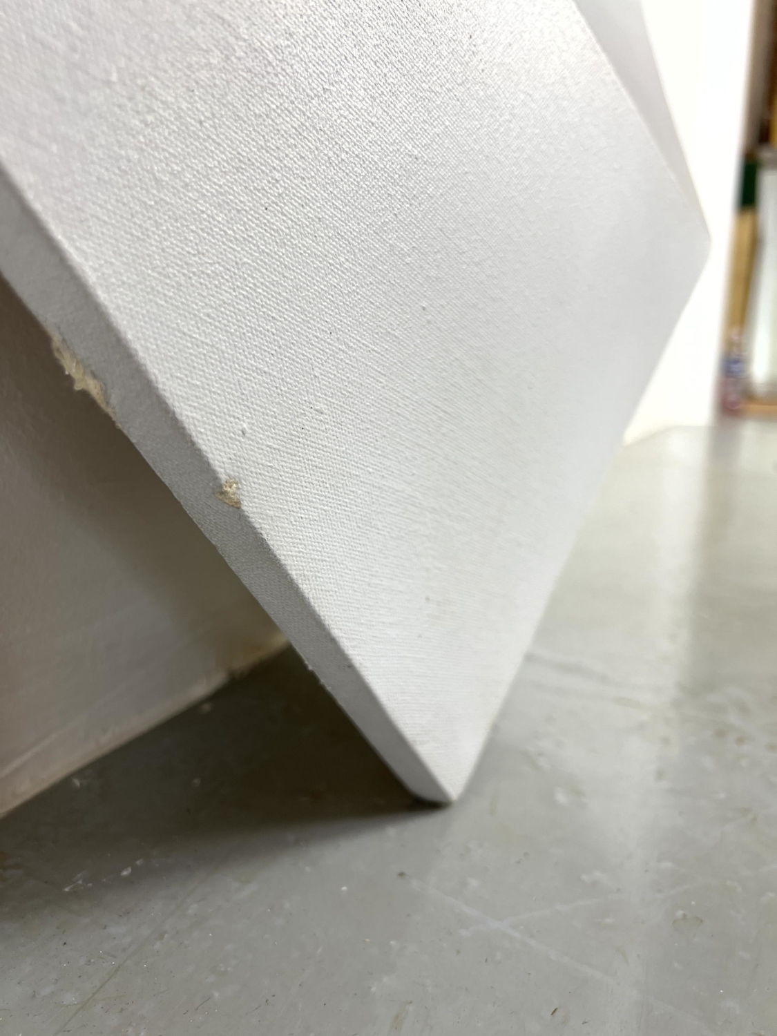 John Zaccheo | JOHN ZACCHEO Shaped Stretched Canvas Painting. Neutral ...