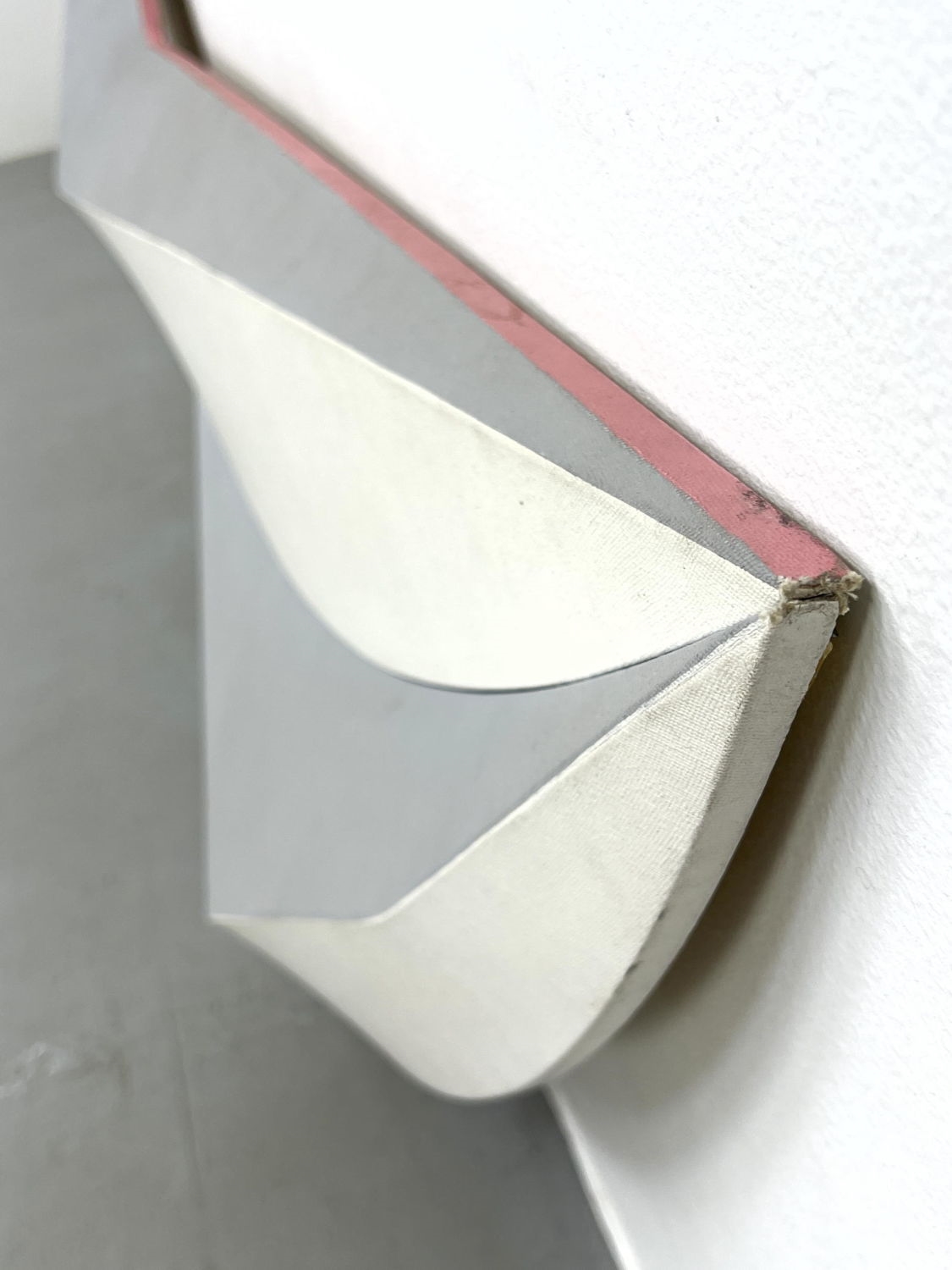 John Zaccheo | JOHN ZACCHEO Shaped Stretched Canvas Painting. Neutral ...