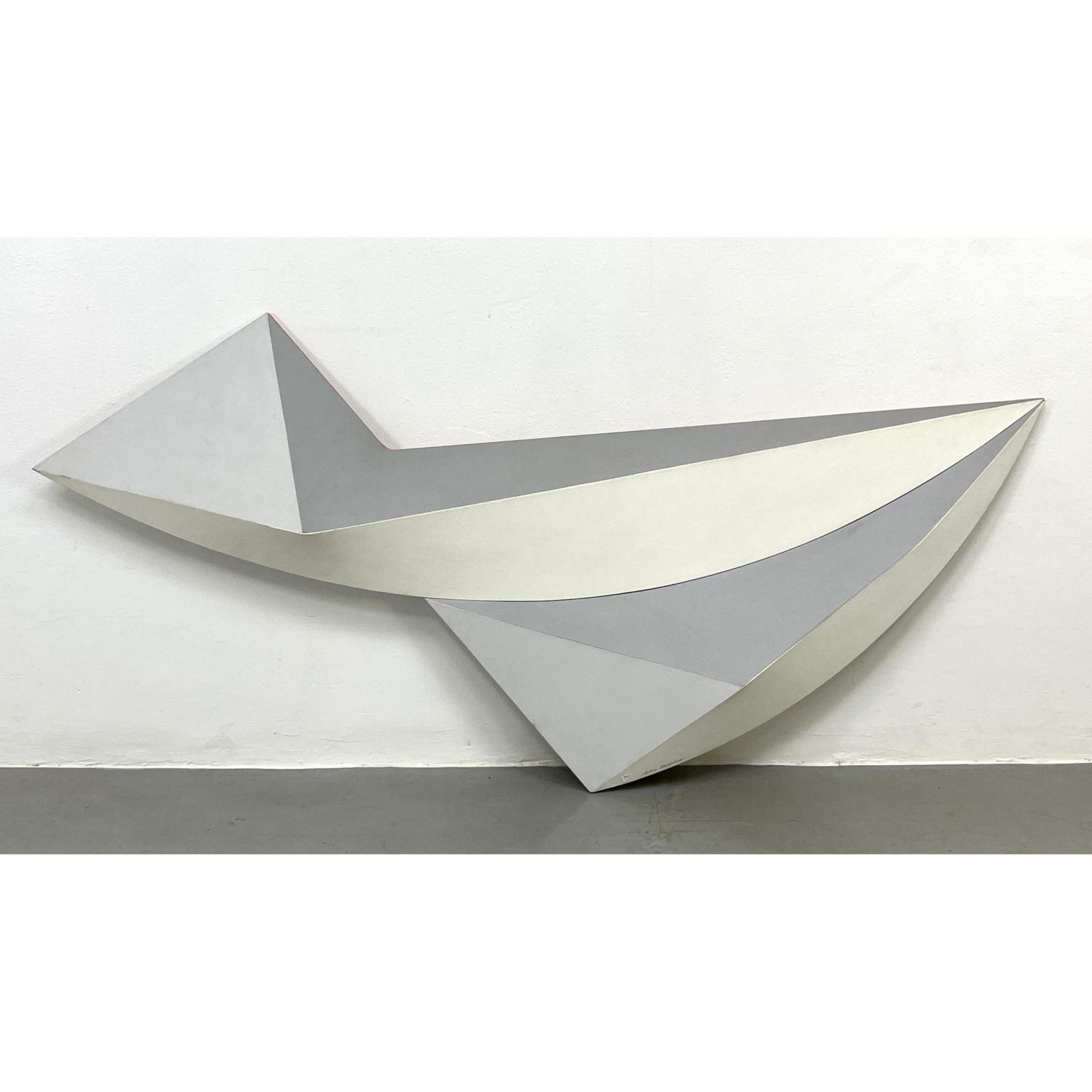 John Zaccheo | JOHN ZACCHEO Shaped Stretched Canvas Painting. Neutral ...