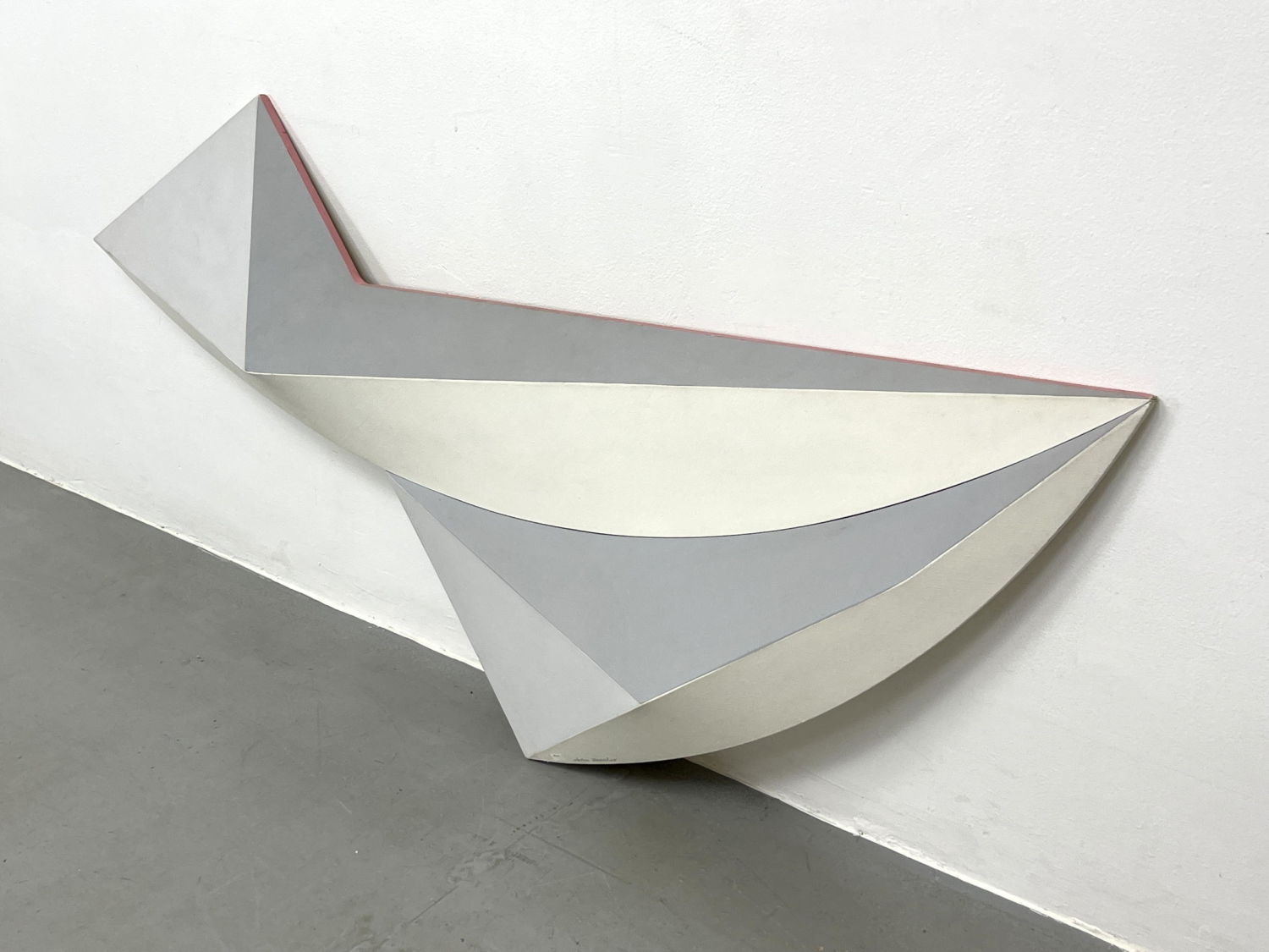 John Zaccheo | JOHN ZACCHEO Shaped Stretched Canvas Painting. Neutral ...